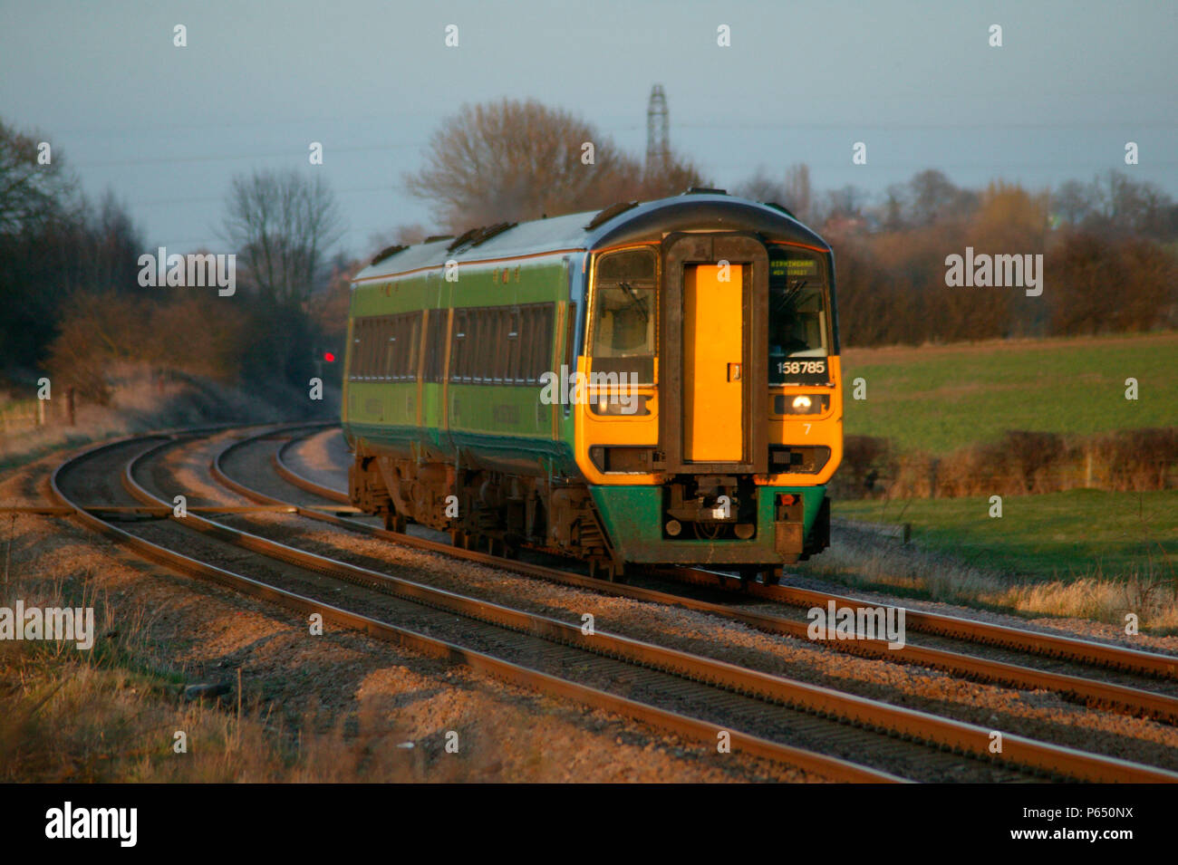 A Central Trains Class 158 DMU at Rearsby in the Leicestershire ...