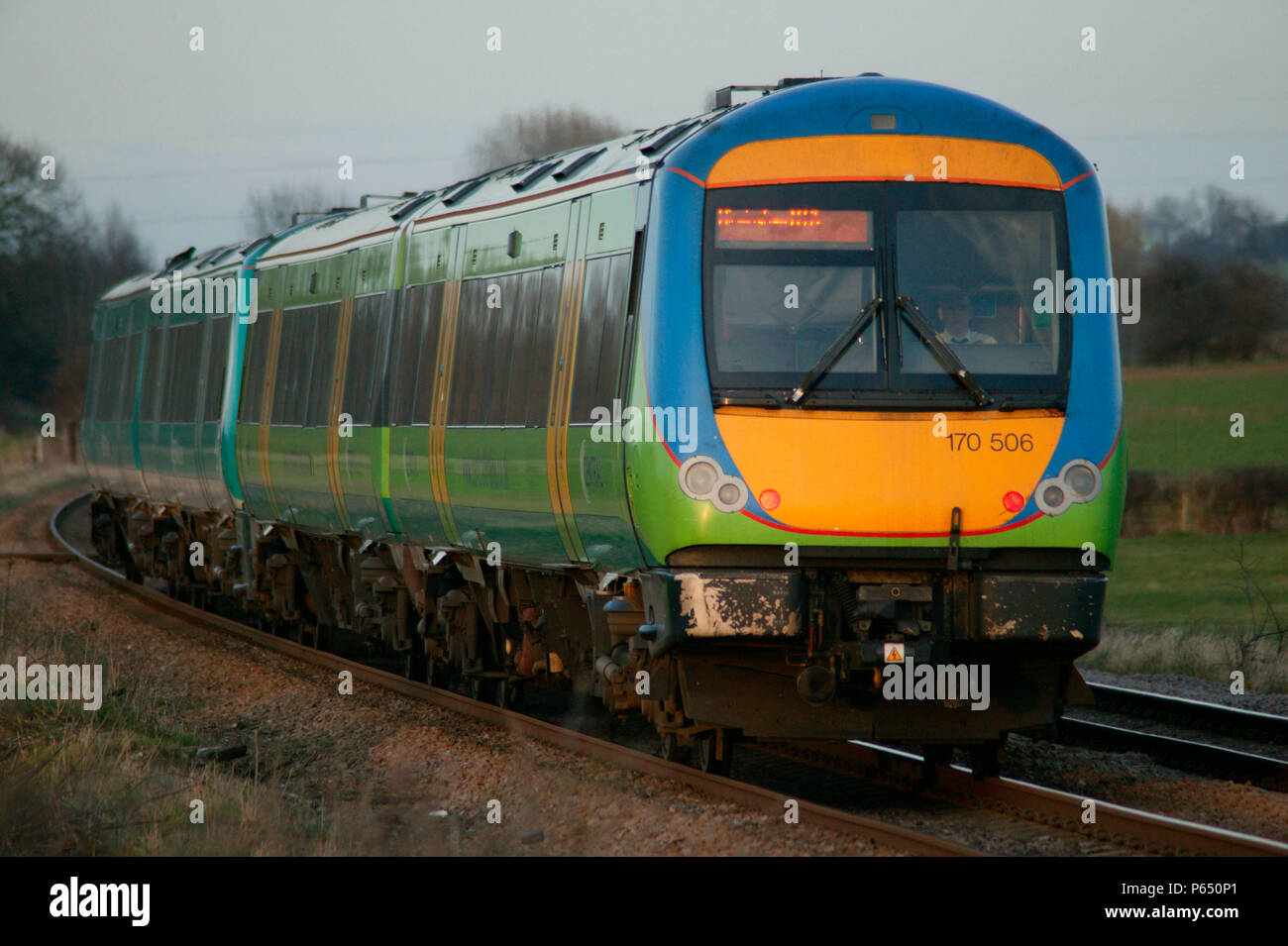 A Central Trains Class 170 Turbostar at Rearsby in the Leicestershire ...