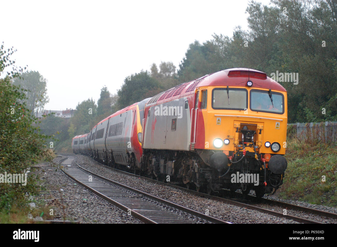 A class 57 Thunderbird hauls a Virgin Trains Pendolino. 2004 Stock ...