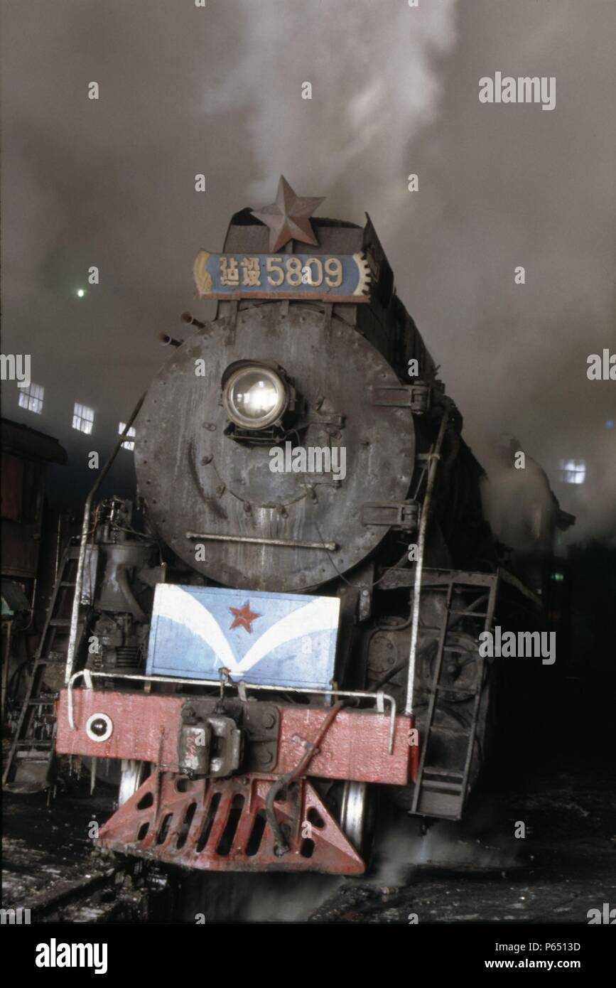 A former China Railways JS Class 2-8-2 Mikado transferred into ...