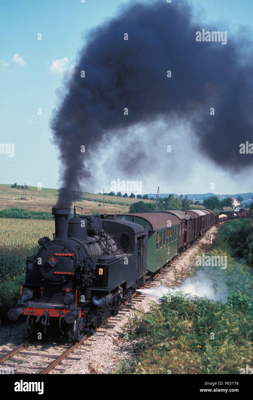 A Hungarian Class 375 2-6-2T -classified 51 by Yugoslav Railways ends ...