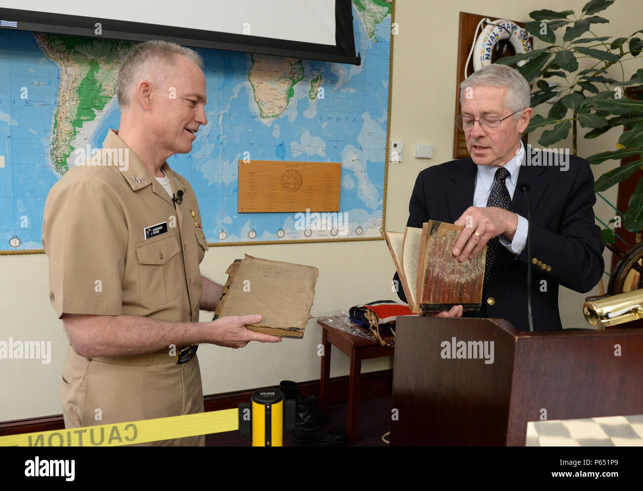 160510-N-PX557-100 NEWPORT, R.I. (May 10, 2016) Nat Sims, grandson of ...