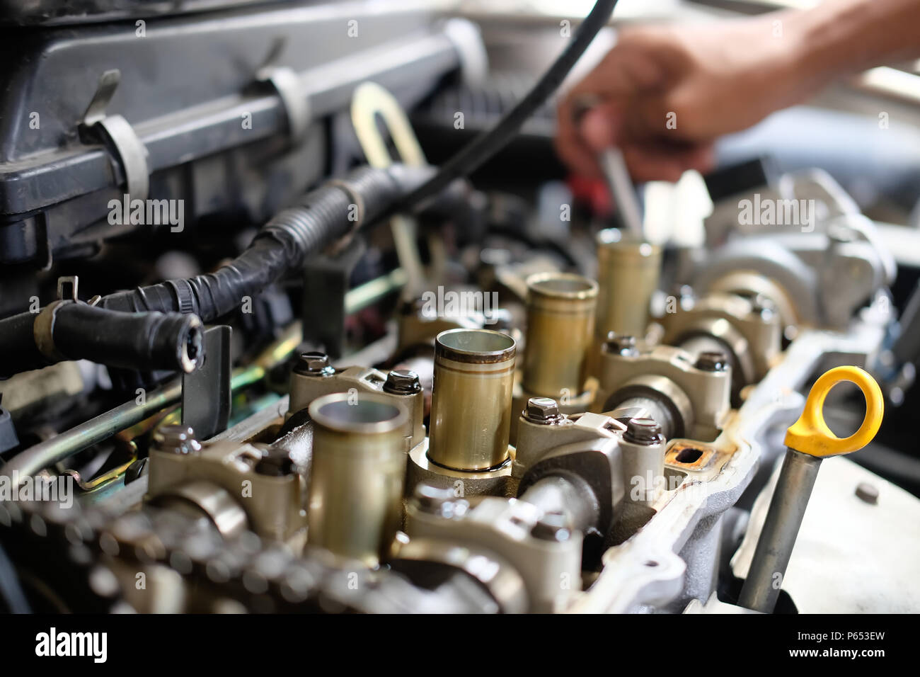 Fixing an engine hi-res stock photography and images - Alamy