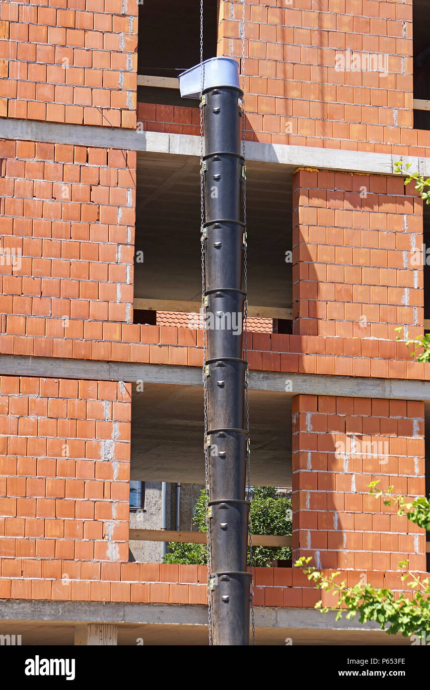 Wall of an apartment building under construction Stock Photo - Alamy
