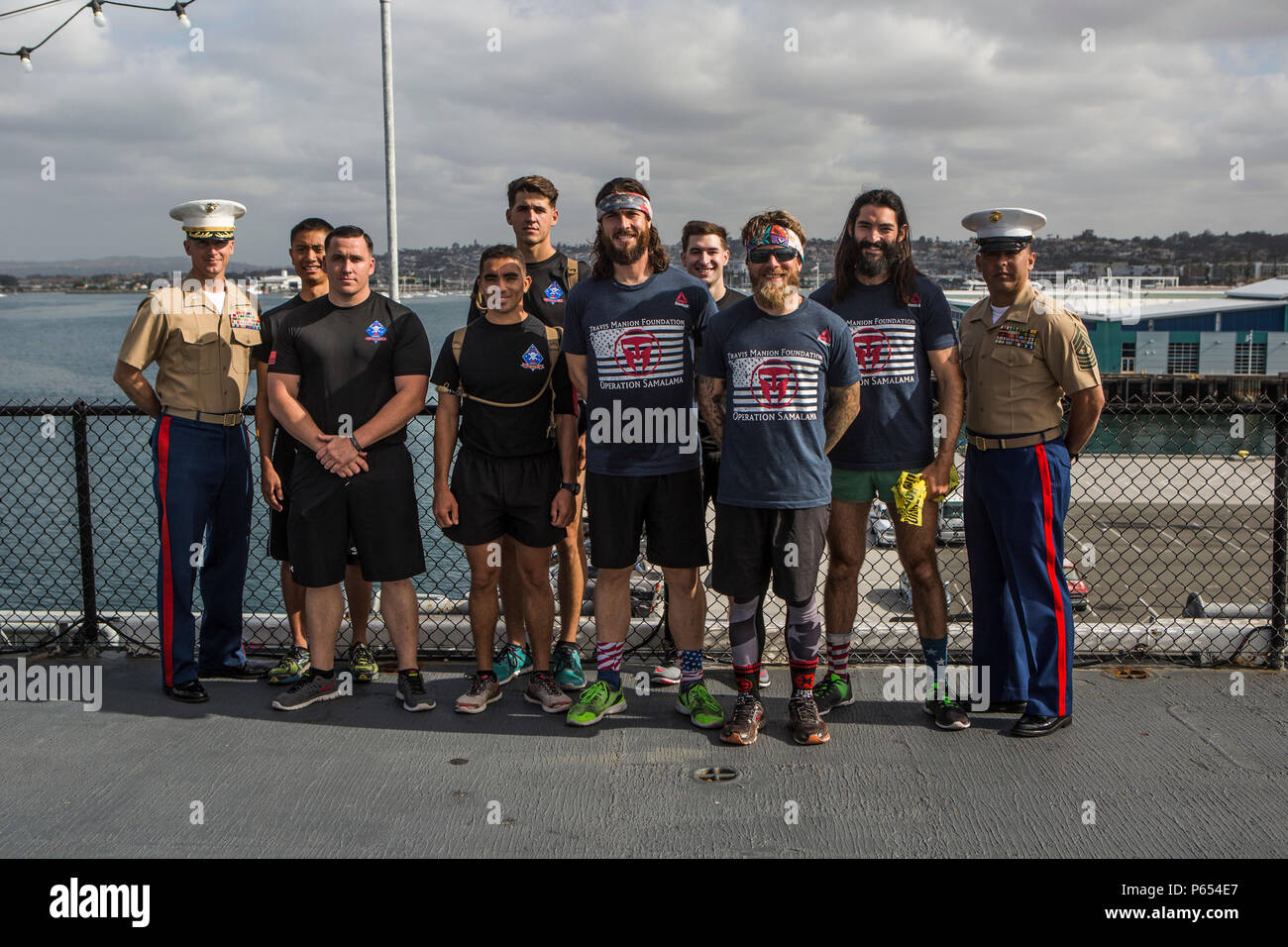 SAN DIEGO – Marines with 1st Reconnaissance Battalion pose with Albie ...