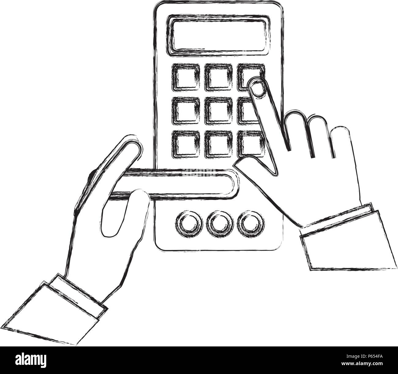 hands with access digital door panel Stock Vector Image & Art - Alamy