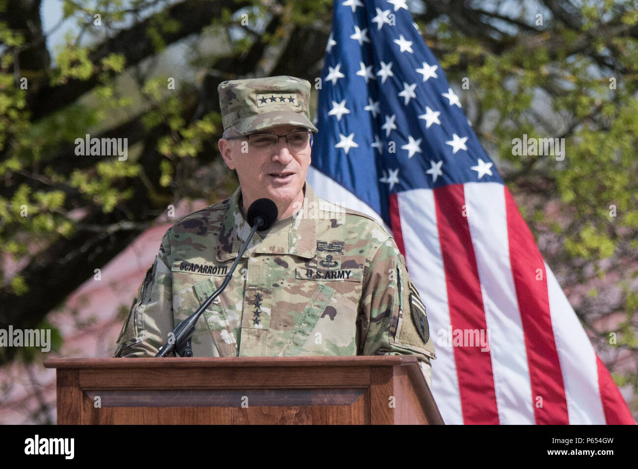 U.S. European Command commander Gen. Curtis M. Scaparrotti addresses ...