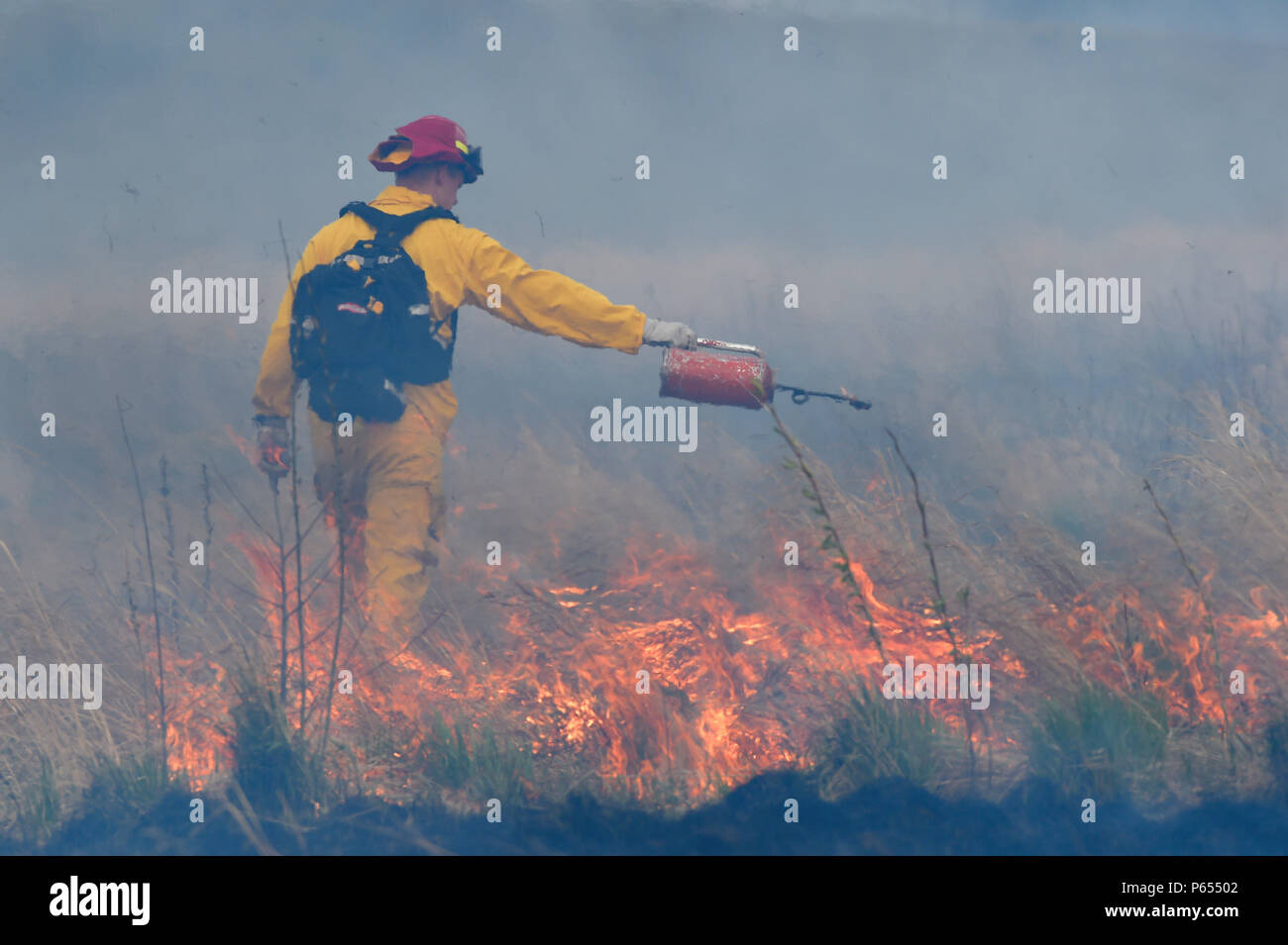 Firefighter drip torch hi-res stock photography and images - Alamy