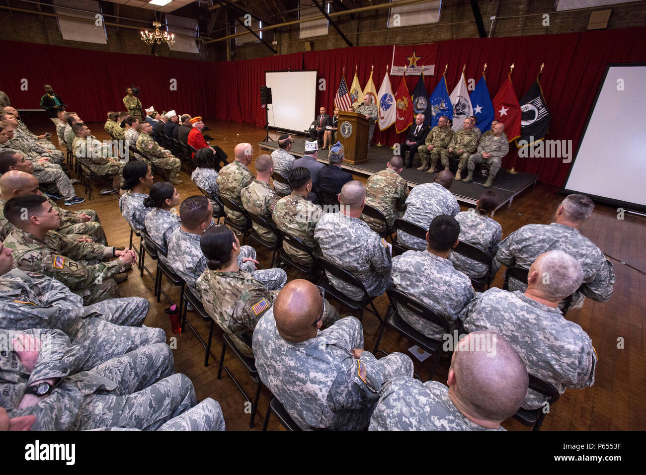 Brig. Gen. Michael L. Cunniff, at podium, The Adjutant General of New ...