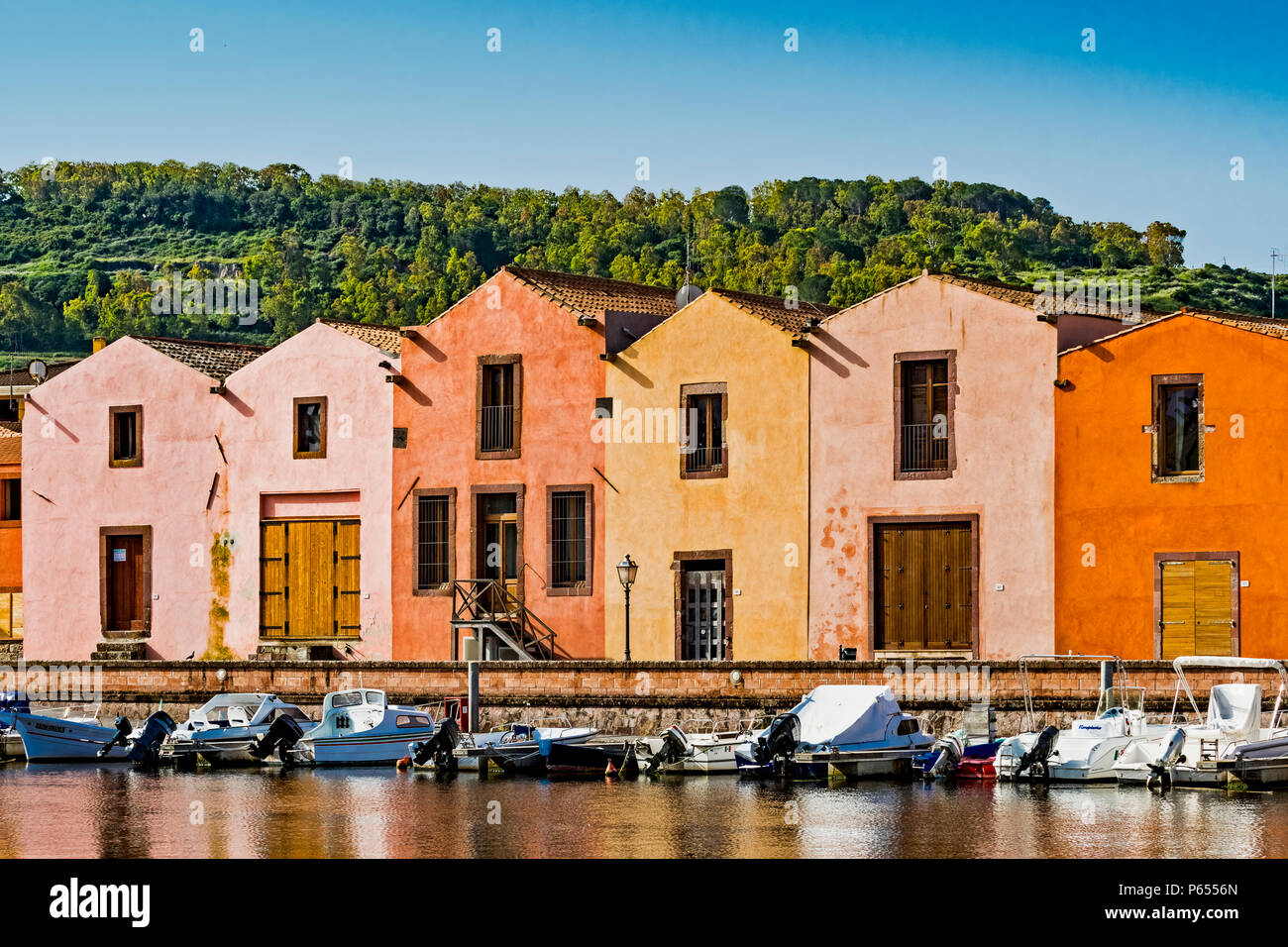 Italy Sardinia Bosa buildings of SAS CONZAS, ancient tannery of the ...