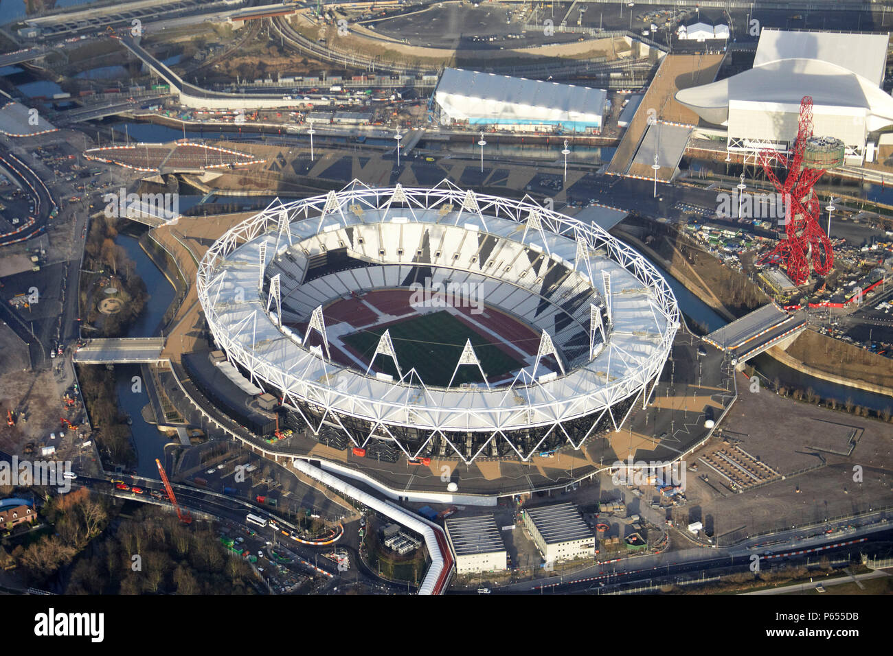 Aerial Photography of Olpmpic Park, Stratford site of London 2012 ...
