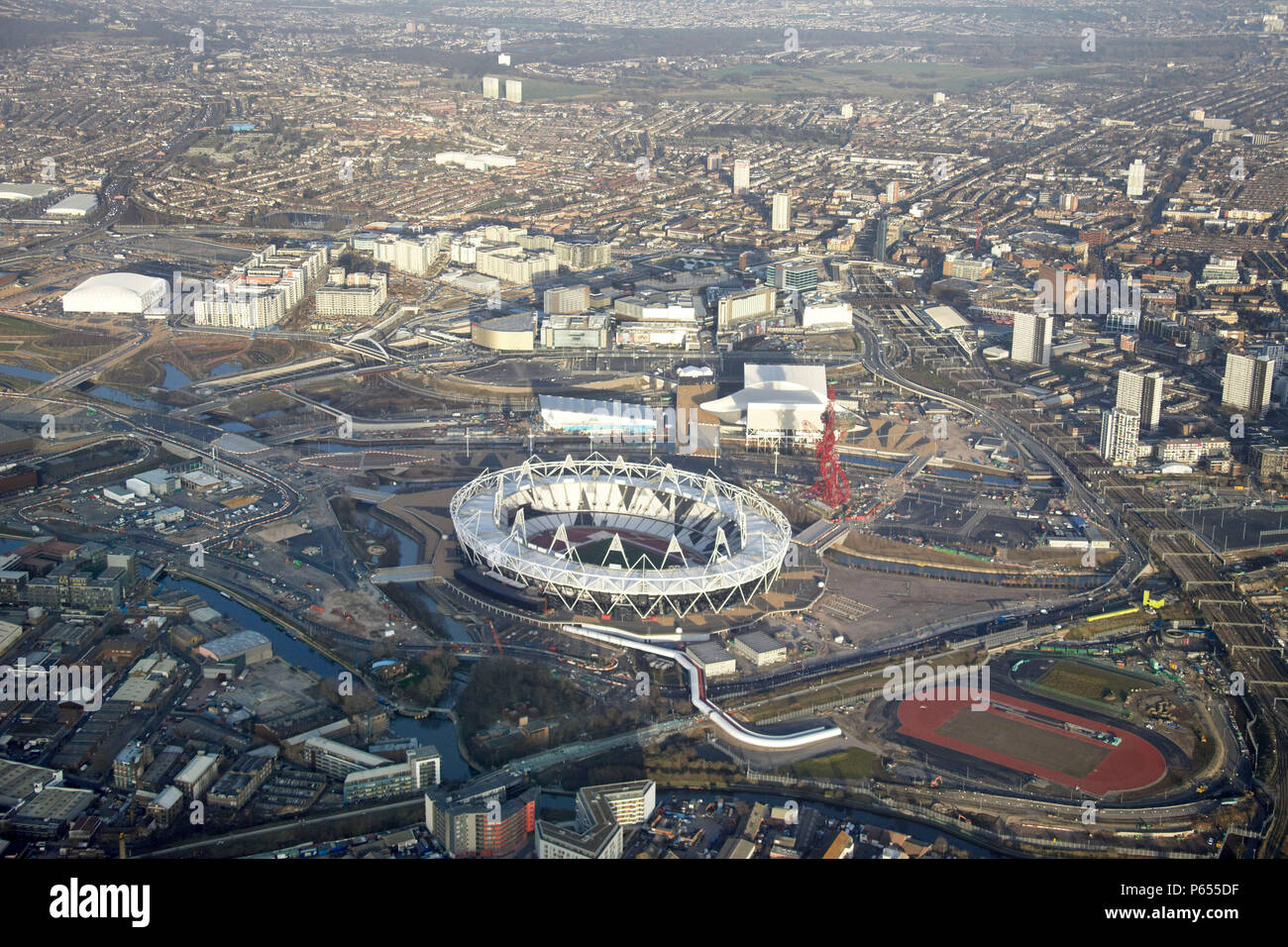 Aerial Photography of Olpmpic Park, Stratford site of London 2012 ...