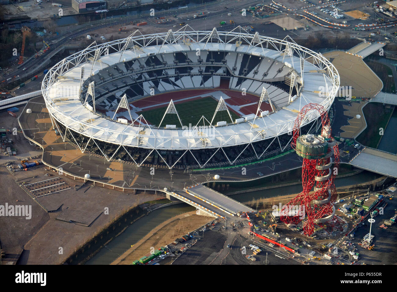 Aerial Photography of Olpmpic Park, Stratford site of London 2012 ...
