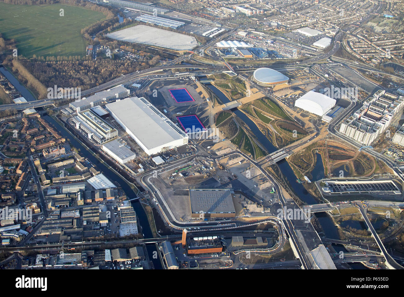 Aerial Photography of Olpmpic Park, Stratford site of London 2012 ...