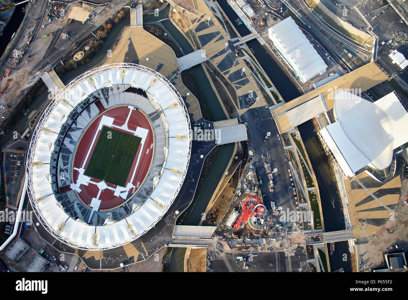 Aerial Photography of Olpmpic Park, Stratford site of London 2012 ...