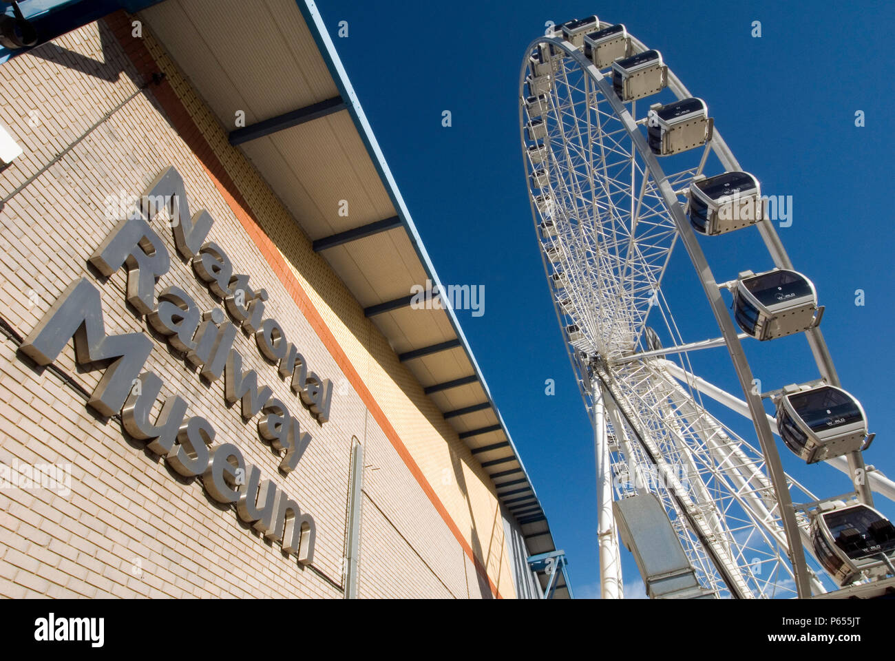 Big wheel at National Railway Museum, York, UK Stock Photo - Alamy