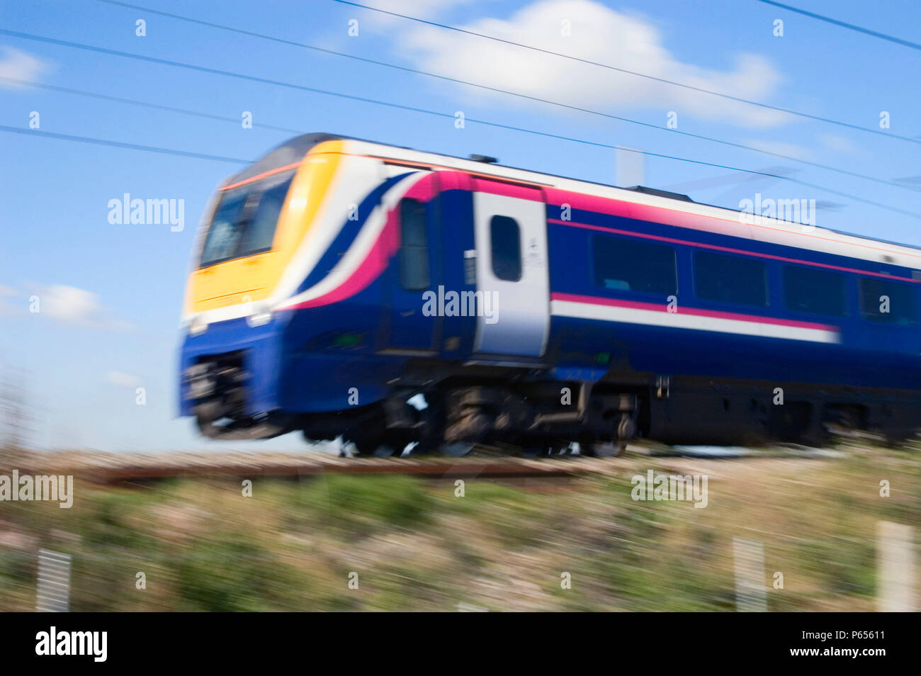First North Western Train, Merseyside, UK Stock Photo - Alamy