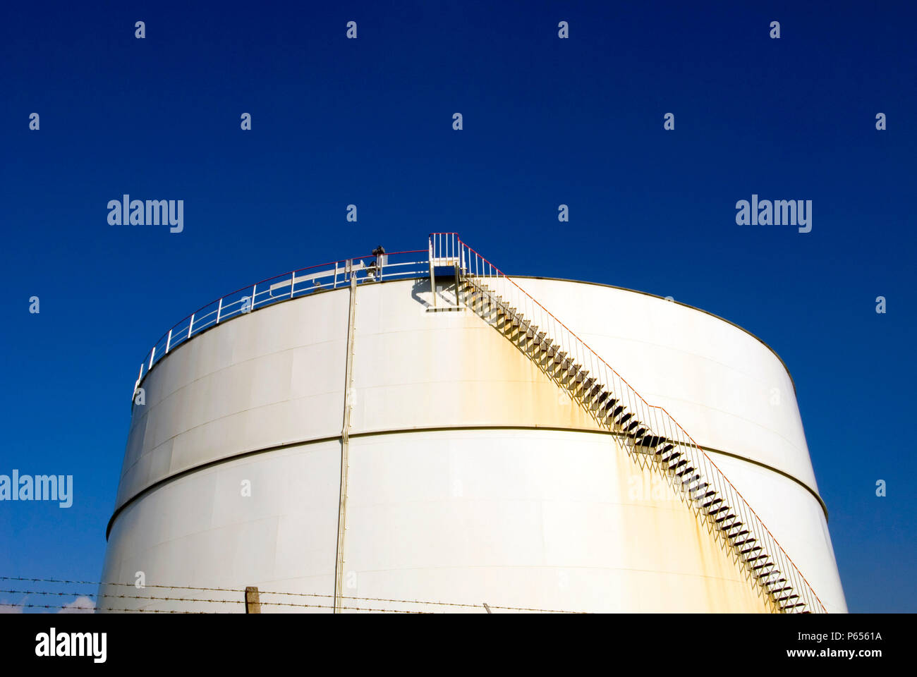 Fuel storage tanks at Trafford Park, Manchester, UK Stock Photo - Alamy