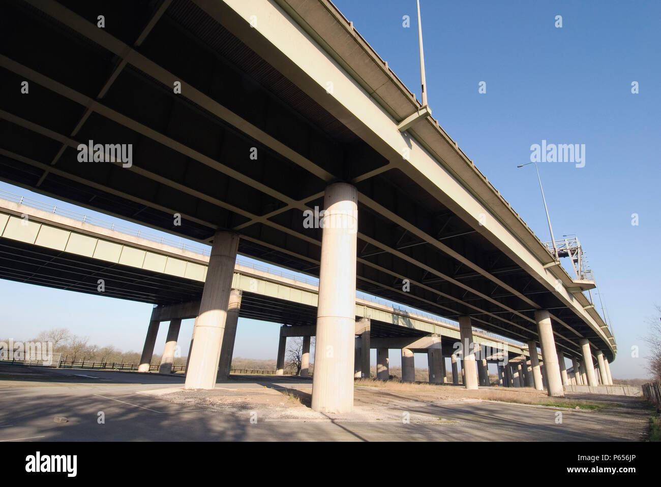 Underneath thelwall viaduct m6 motorway hi-res stock photography and ...