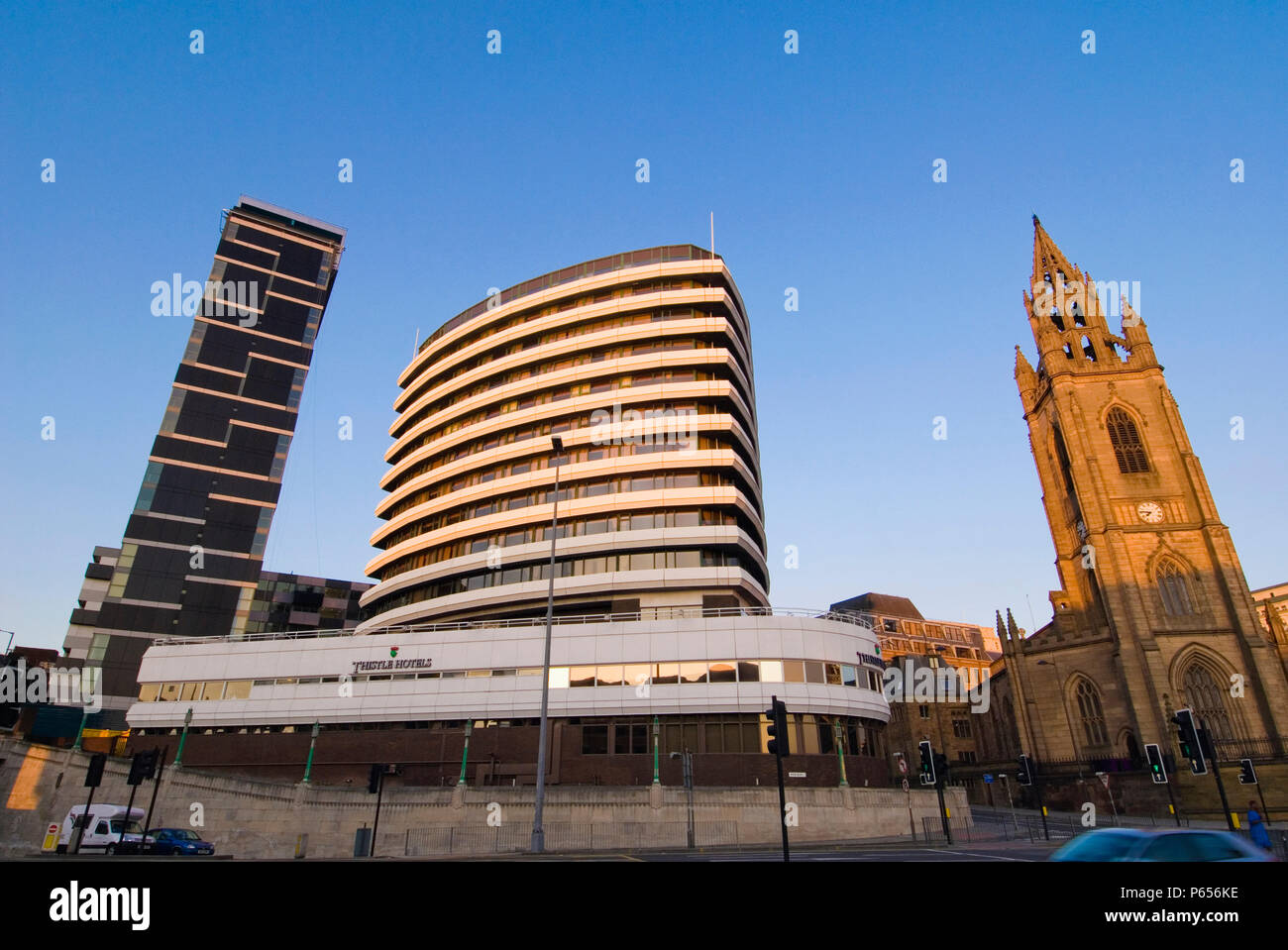 Unity building, Atlantic Tower hotel and St Nicholas Church, Liverpool ...