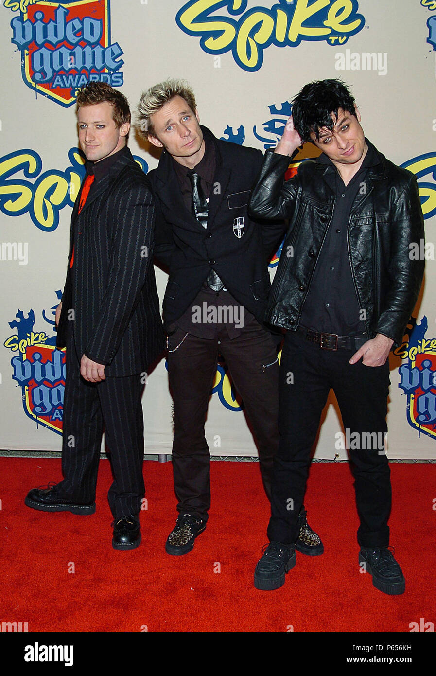 Green Day arriving at the Spike TV Video Game Awards at the Santa ...