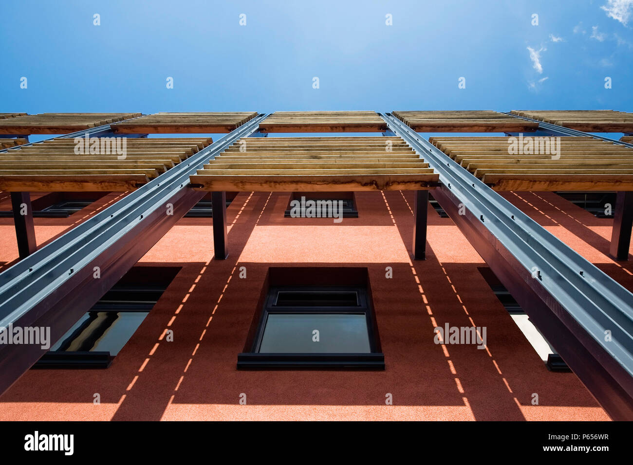 Sun screens on outside of building Stock Photo - Alamy