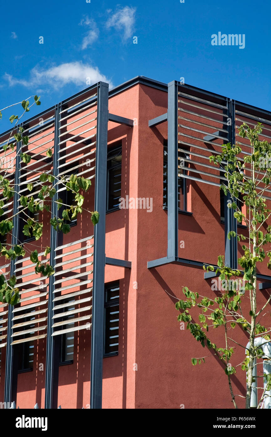 Sun screens on outside of building Stock Photo - Alamy