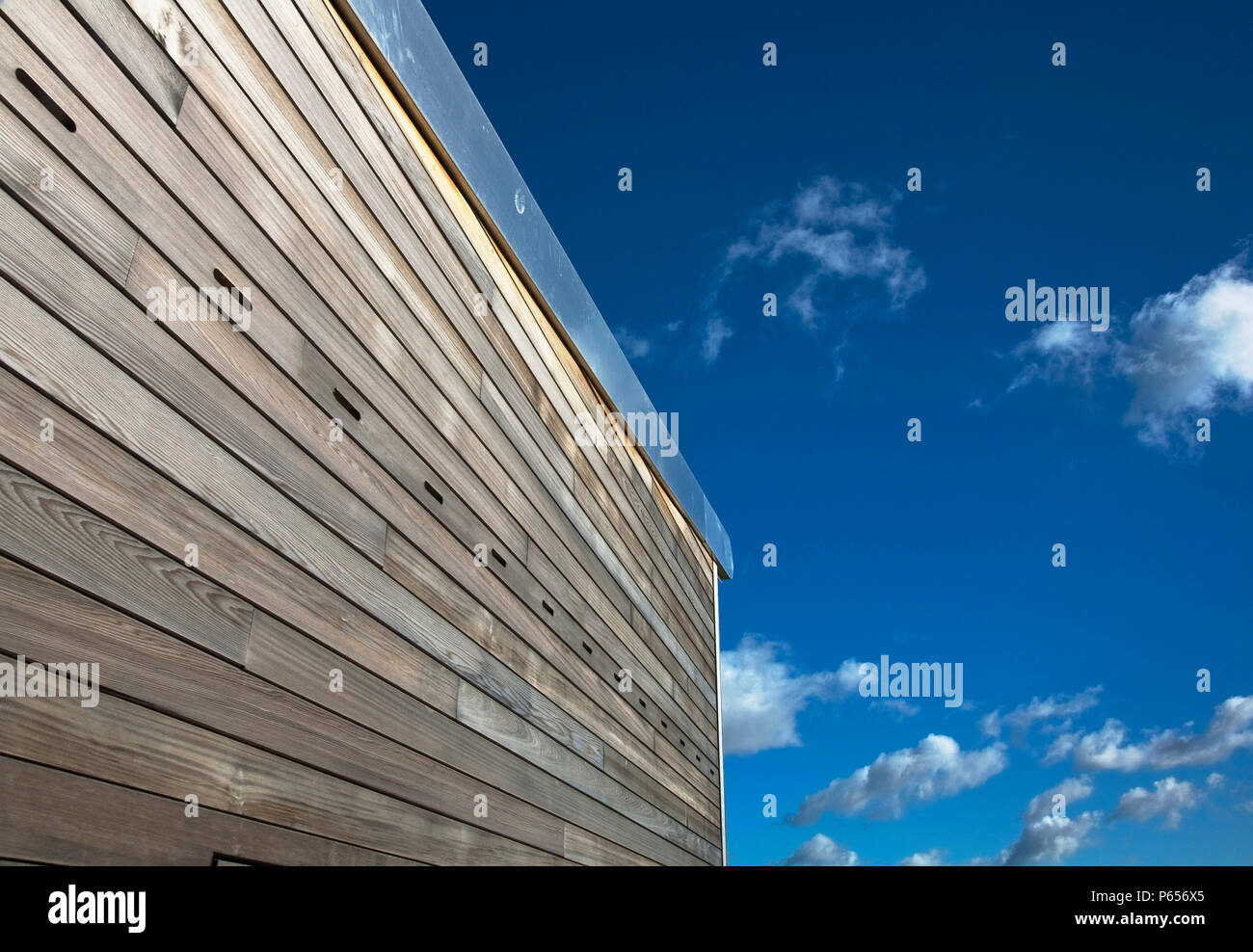 Wooden Clad building Stock Photo - Alamy