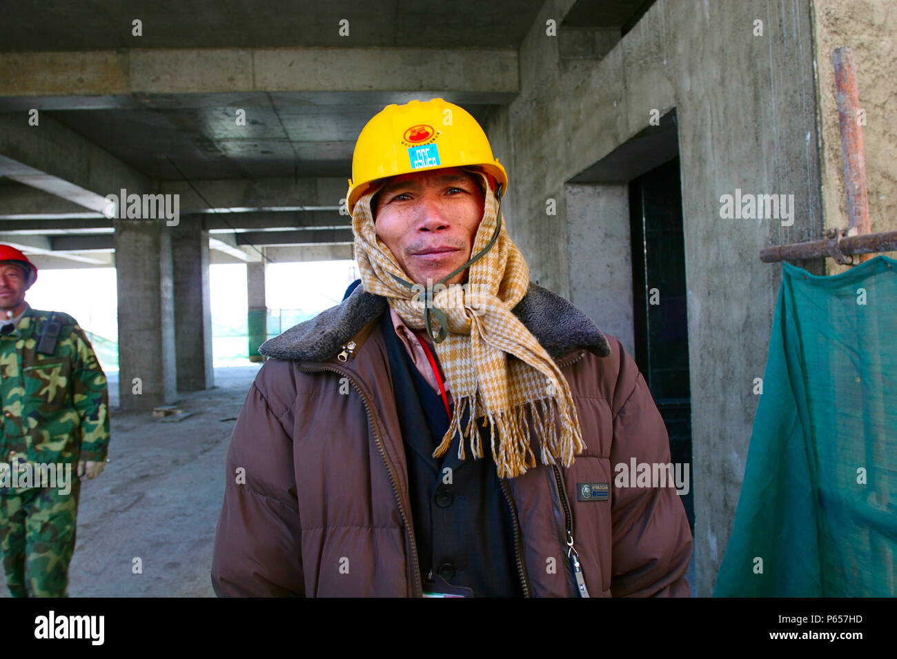 A construction worker in Beijing Stock Photo - Alamy