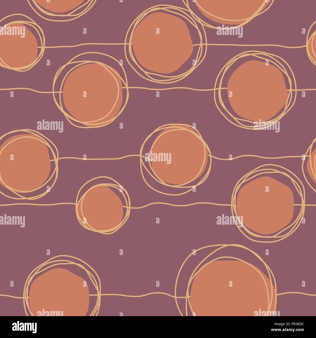 Vector sketch child round seamless pattern Stock Vector Image & Art - Alamy