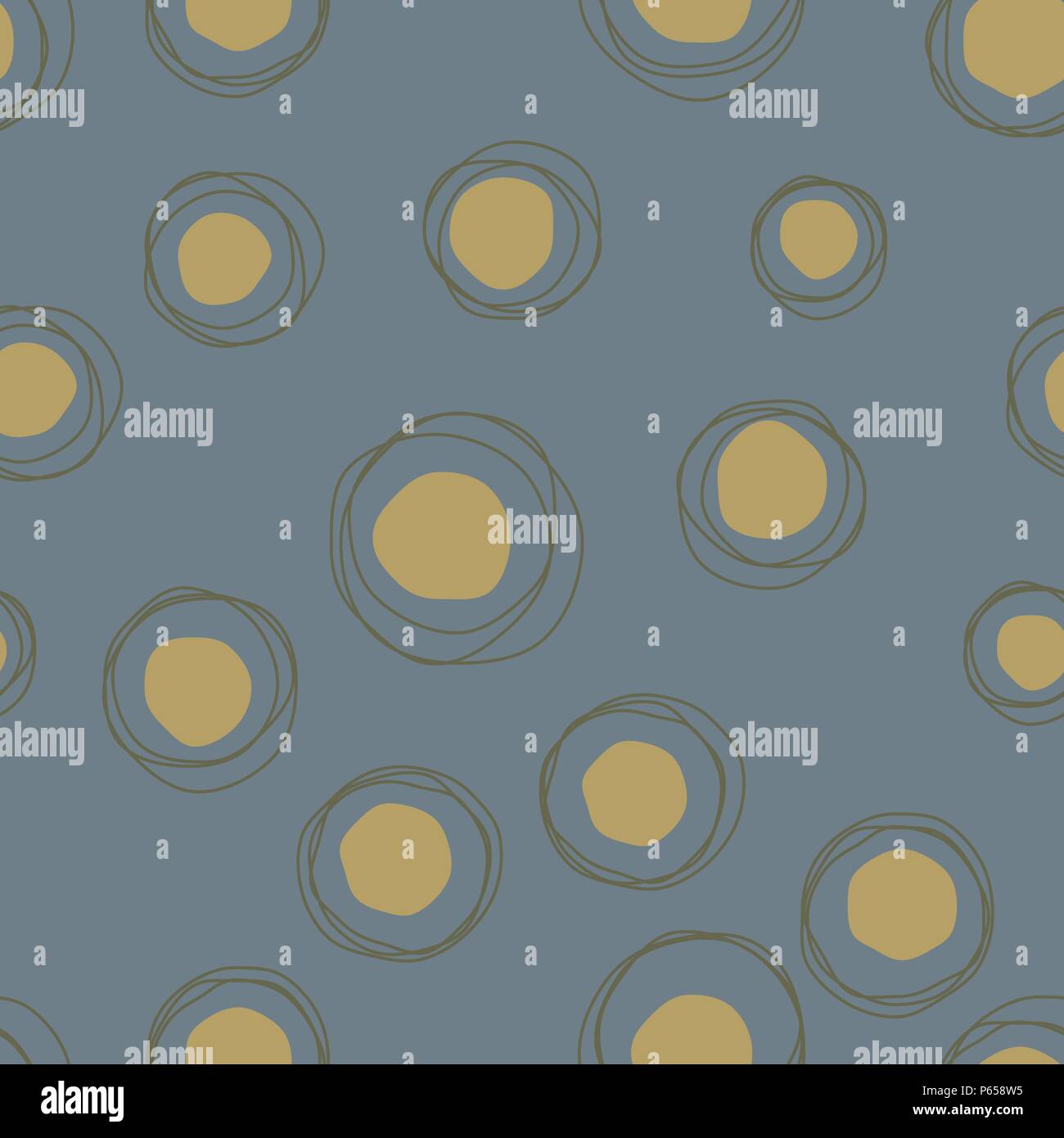 Vector sketch child round seamless dark pattern Stock Vector Image ...