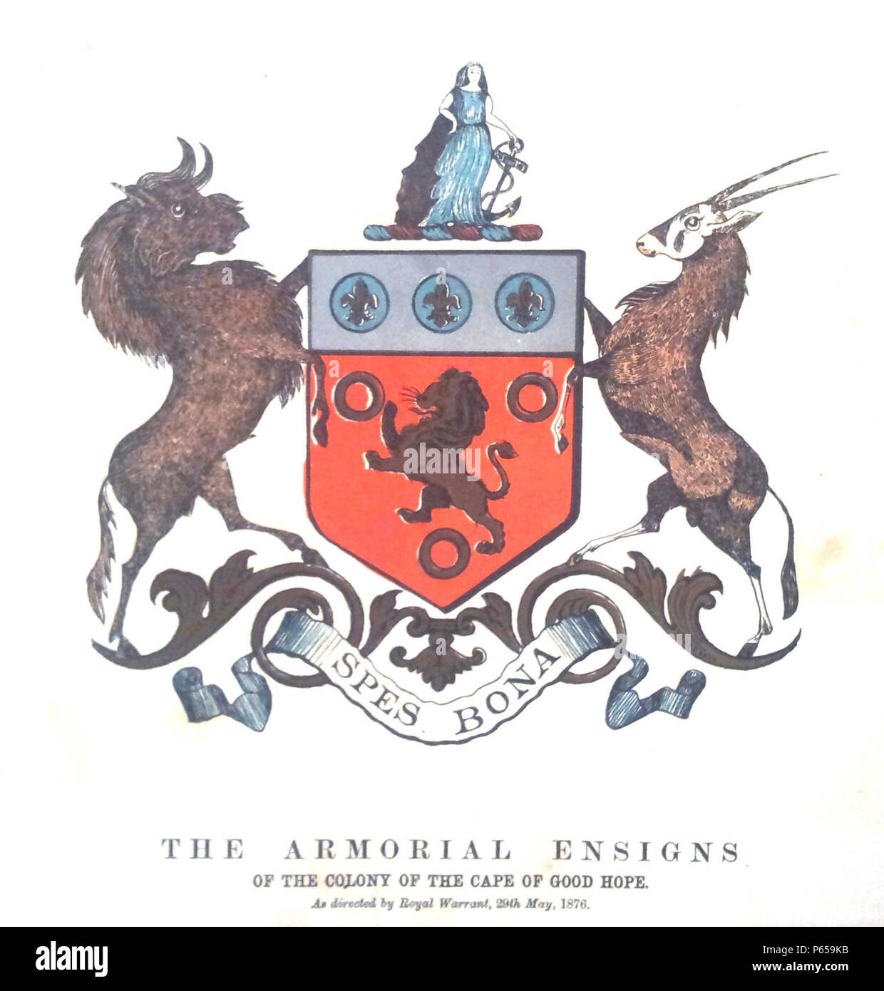 1876 Coat of Arms - Cape of Good Hope Stock Photo - Alamy