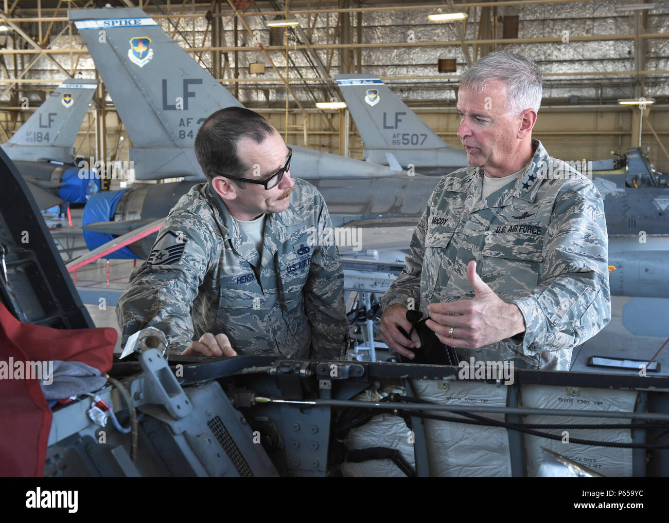 Maj. Gen. John E. McCoy (right), the Air National Guard assistant to ...