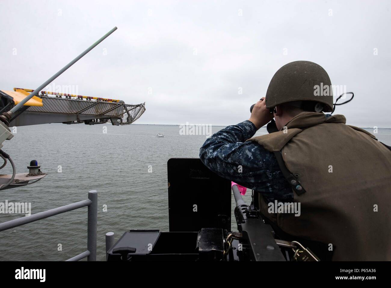 160504-N-TO519-069 ATLANTIC OCEAN (May 04, 2016) A Sailor aboard the ...