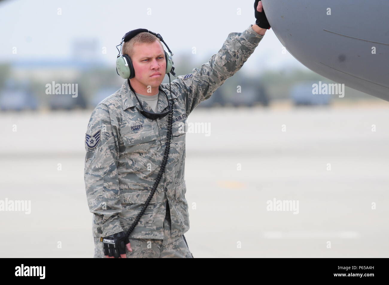 U.S. Air National Guard Staff Sgt. David Rogoff, Crew Chief from the ...