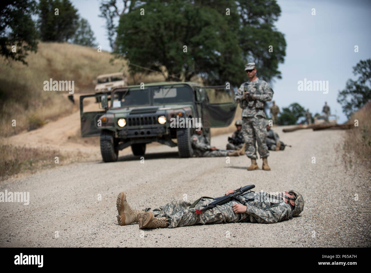 U.S. Army Reserve Soldiers from the 223rd Maintenance Company, of Grand ...