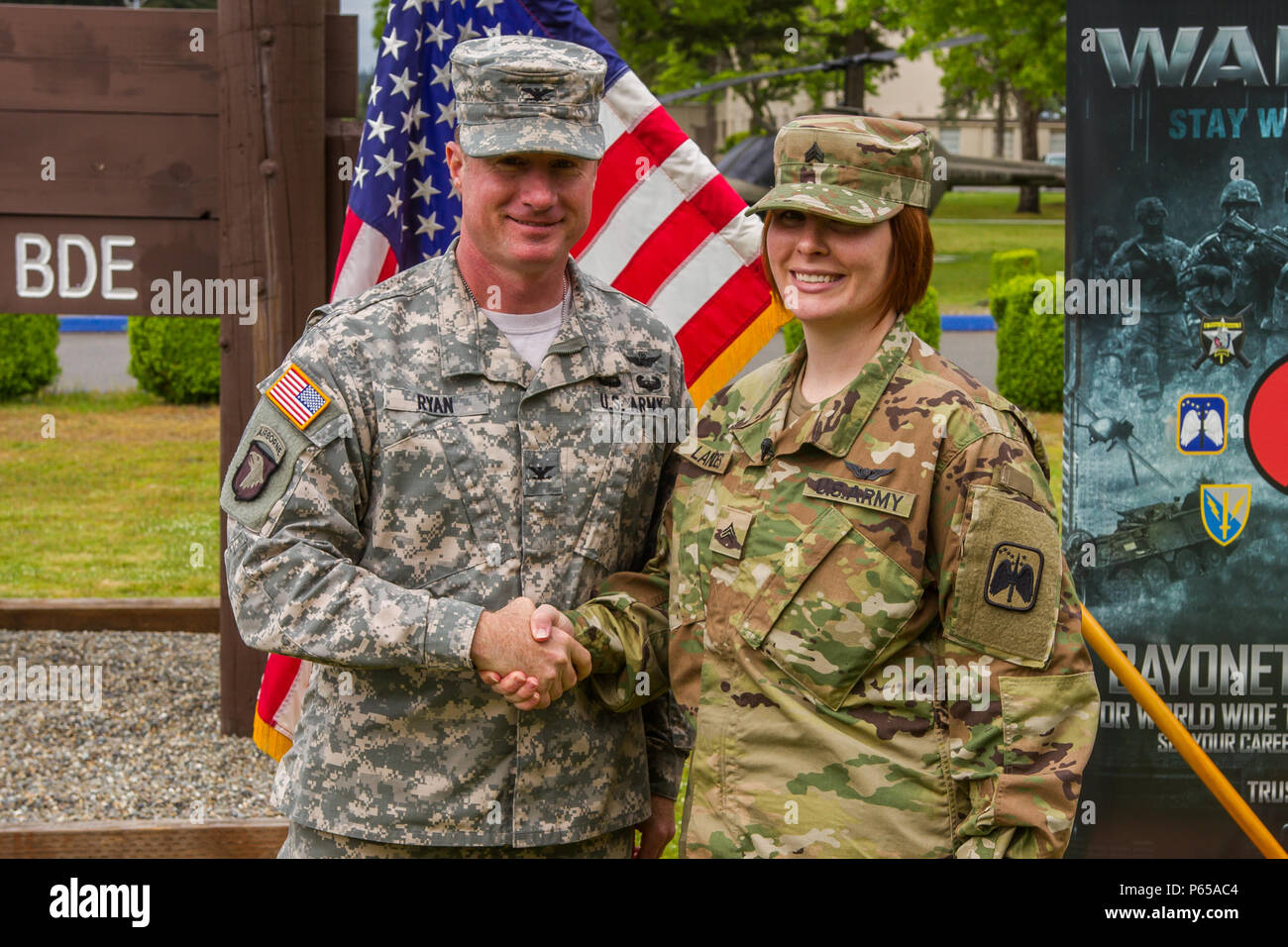 U.S. Army Sgt. Kayci Landes, an attack helicopter repairer assigned to ...