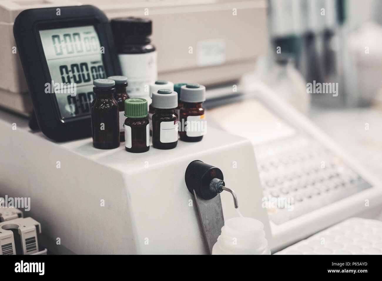 Laboratory room with medical bottles and equipment Stock Photo - Alamy
