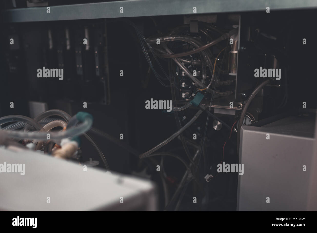 Plastic pipes of laboratory equipment Stock Photo - Alamy