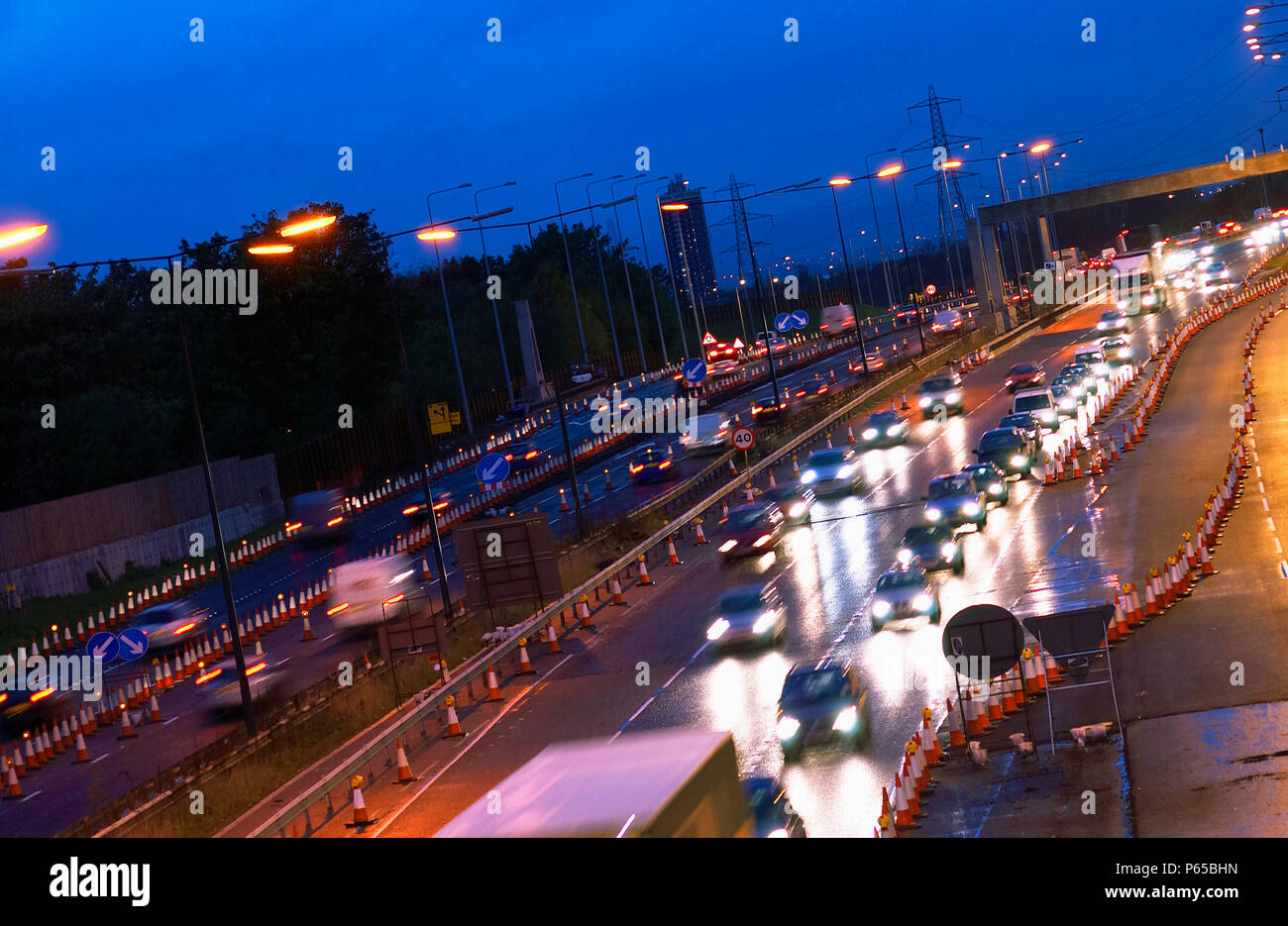 Manchester motorway sign hi-res stock photography and images - Alamy