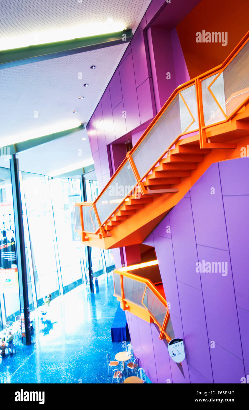 Interior view of the Imperial War Museum of the North, Manchester ...