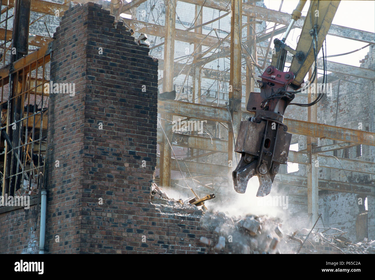 Demolition work in progress Stock Photo - Alamy