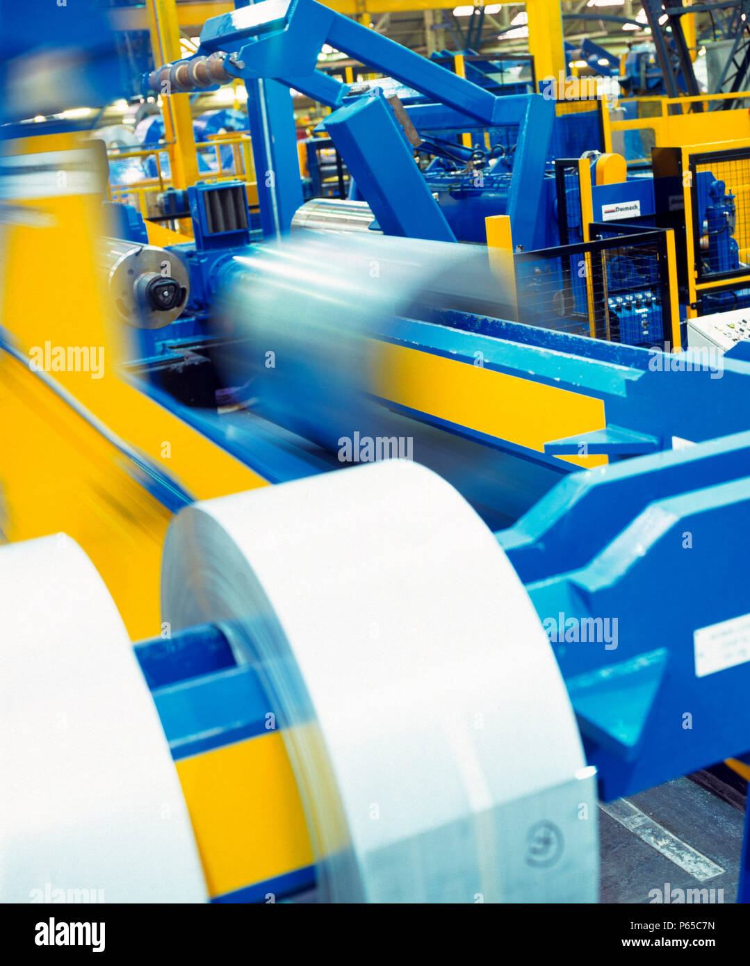 Paper production line Stock Photo - Alamy