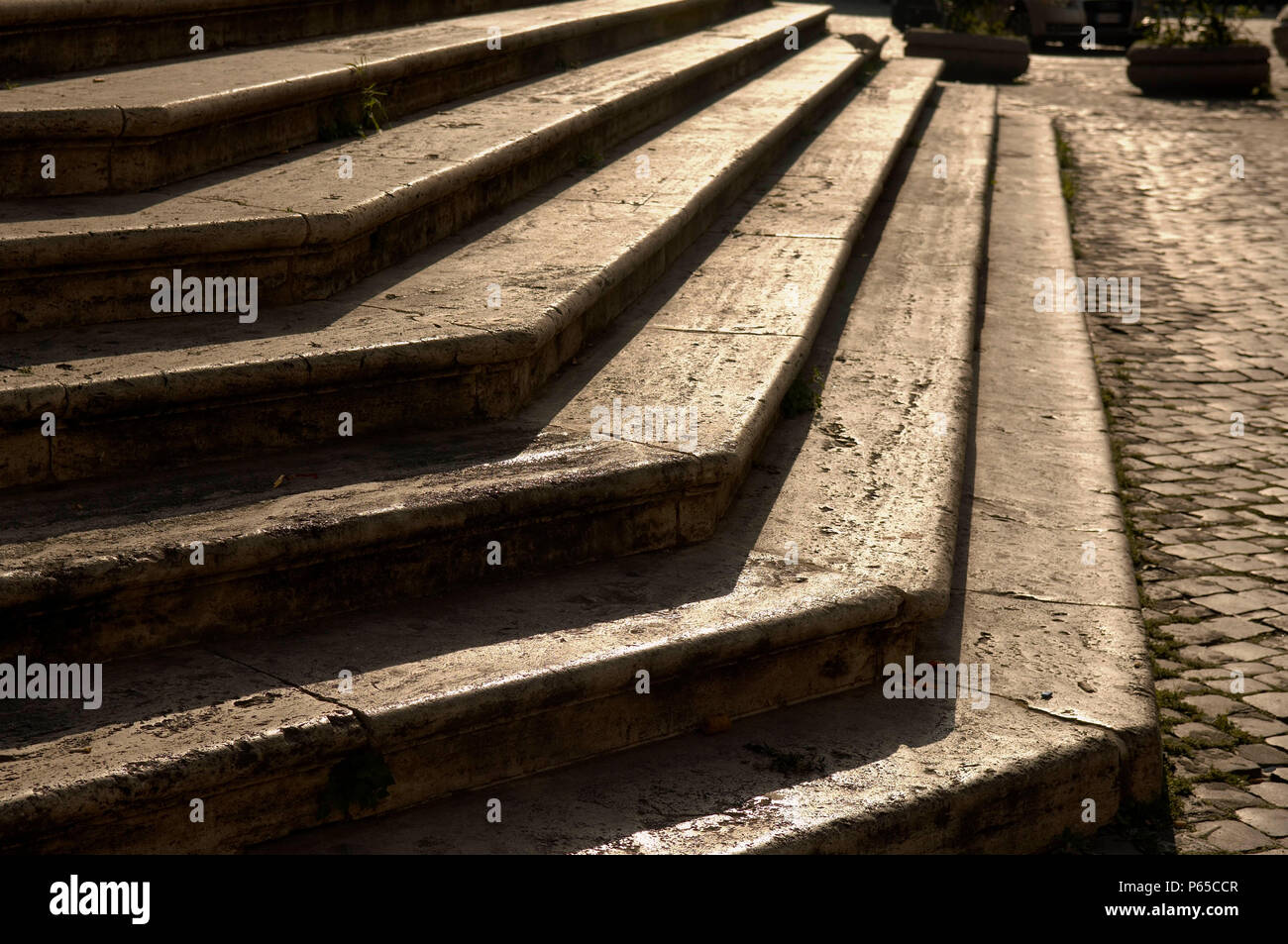 Marble steps, Rome, Italy Stock Photo - Alamy