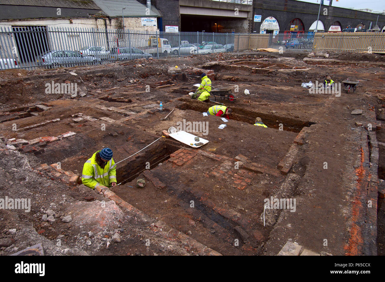 Archaeological dig prior to property development, UK Stock Photo - Alamy