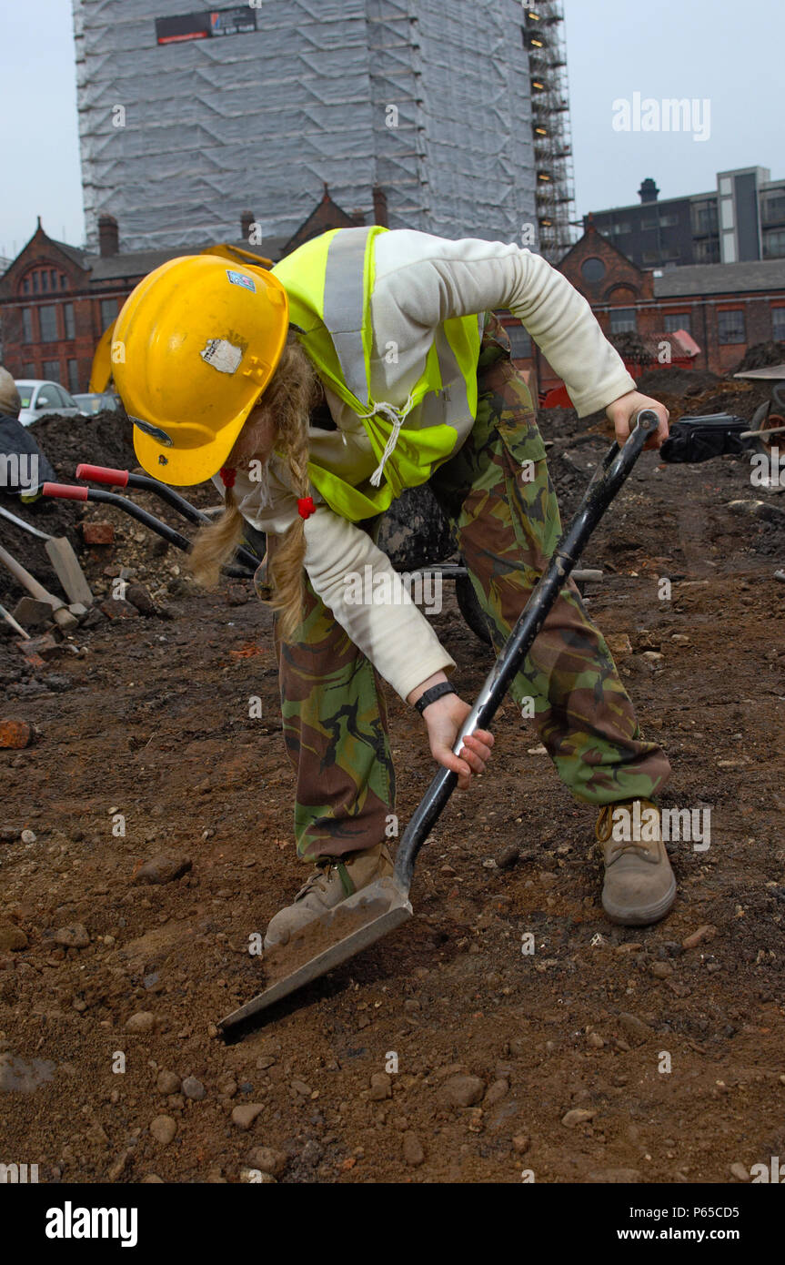 Archaeological dig prior to property development, UK Stock Photo - Alamy