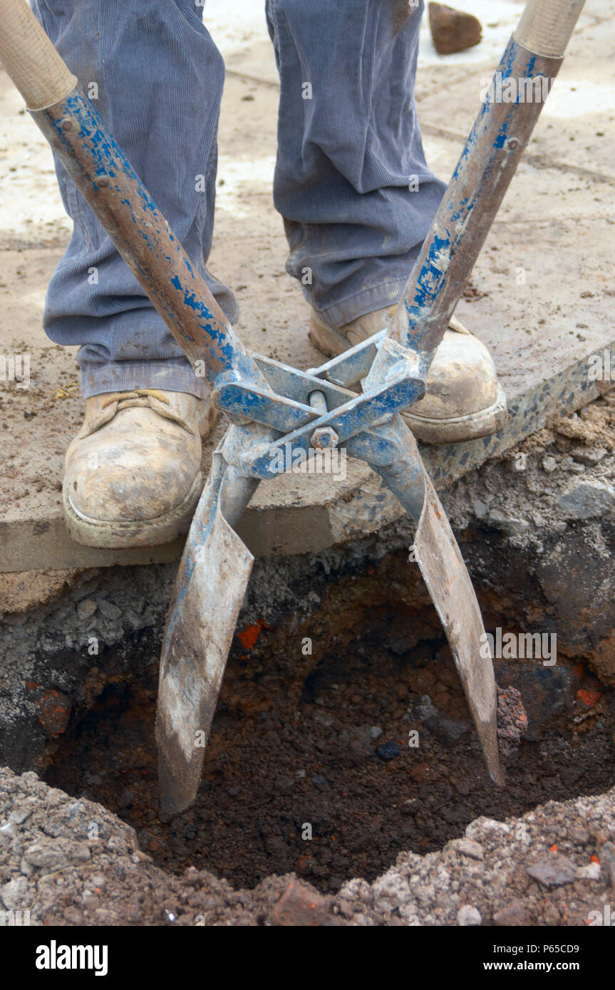 Archaeological dig prior to property development, UK Stock Photo - Alamy