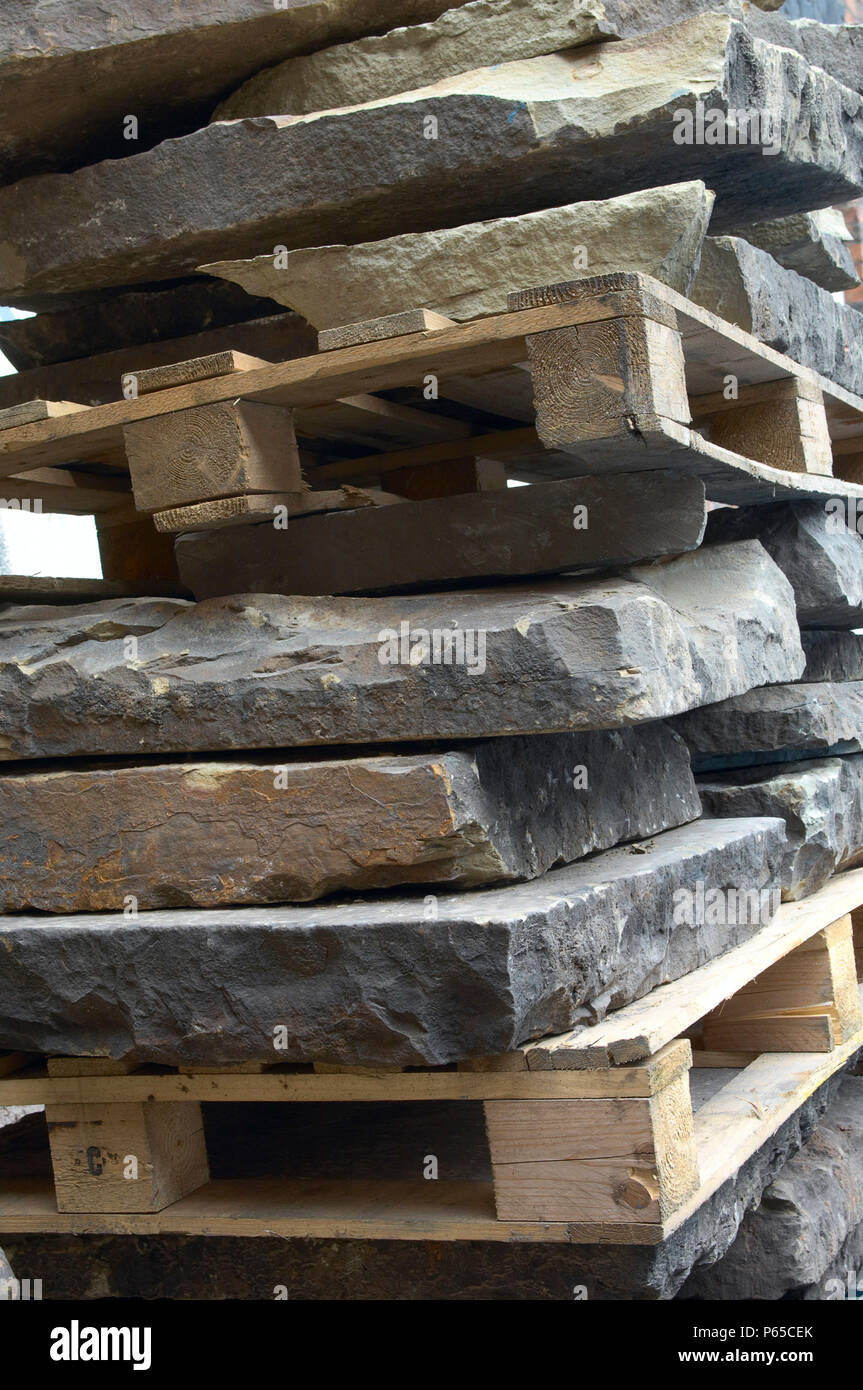 Slabs in salvage yard Stock Photo - Alamy