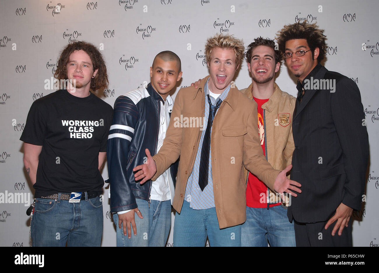 O-Town in the pressroom at the 29th Annual American Music Awards at the ...