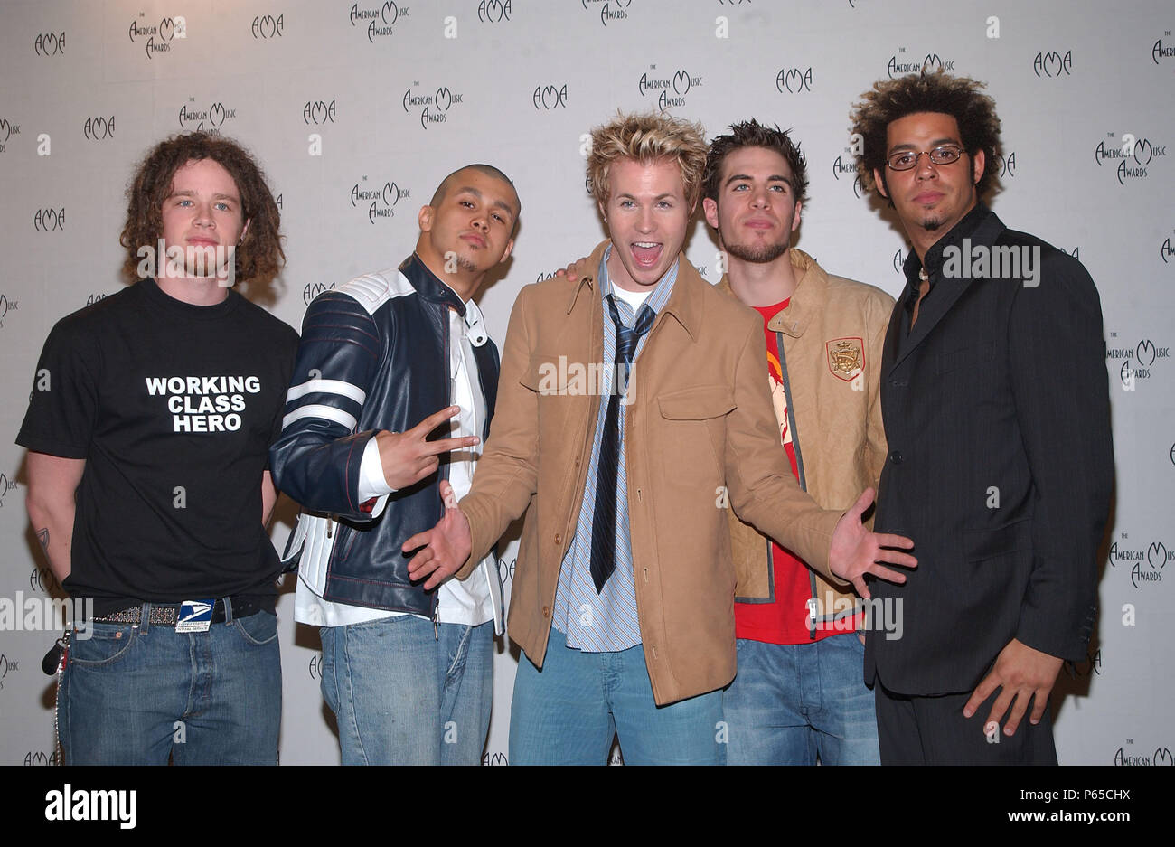 O-Town in the pressroom at the 29th Annual American Music Awards at the ...